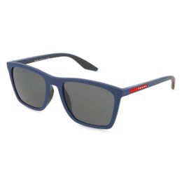 Prada Linea Rossa Sunglasses Prada Linea Rossa 0PS B08S | Herren-Sonnenbrille | Fassung: Vollrand, Pilot, Kunststoff, Blau Matt | Glasfarbe: Grau