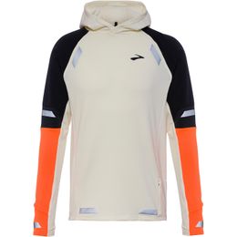 Brooks Run Visible Notch Thermal Laufhoodie Herren - Gr&ouml;&szlig;e XXL - wei&szlig;