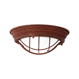 Brilliant Lampe Typhoon Wand- und Deckenleuchte 29cm rostfarbend/wei&szlig; 1x A60, E27, 40W, geeignet f&uuml;r Normallampen (nicht enthalten) F&uuml;r LED-Leuchtmittel geeignet
