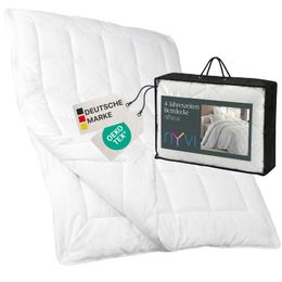 NYVI 4-Jahreszeiten Bettdecke DreamScience AllYear - Sommerdecke und &Uuml;bergangsdecke mit Druckkn&ouml;pfen ergeben warme Winterdecke - Ganzjahresdecke - Waschbar Gr&ouml;&szlig;e:135x200 cm;Anzahl:2