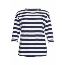 sheego Shirt Damen Gr&ouml;&szlig;e M marine / wei&szlig;
