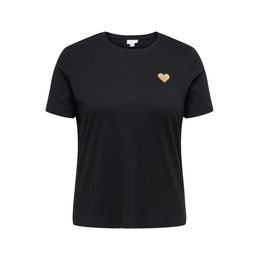 Only Carmakoma T-Shirt 'CARKITA' Damen Gr&ouml;&szlig;e XL gold / schwarz