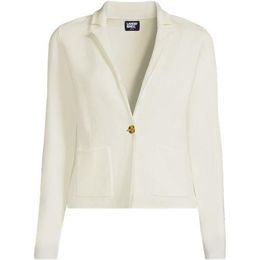 LANDS' END Feinstrick-Blazer aus Baumwolle, Damen,  Wei&szlig;, by Lands' End