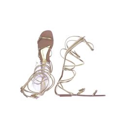 Zara Sandalen Damen Gr&ouml;&szlig;e 39 Second Hand gold