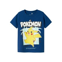 name it Shirt 'NMMMAHE' Jungen Gr&ouml;&szlig;e 116 blau / hellblau / gelb / wei&szlig;