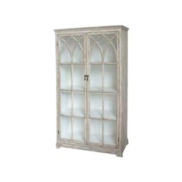Chic Antique Shabby Chic Vitrine mit Kreuzt&uuml;ren skandinavische Deko Online Shop