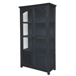 Chic Antique Vitrinenschrank mit Glast&uuml;ren und Regalb&ouml;den skandinavische Deko Online Shop