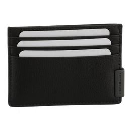 Kartenetui Tommy Hilfiger "TH HARDWARE CC HOLDER", Damen, dunkelbraun, Leder, Basic, Kleinlederwaren, Unisex, Mini Geldbeutel, Men Portemonnaie mit seitlichem Label