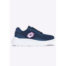 Sneaker Lotto "VIGORTIV", Damen, Gr. 39, blau (navy, violet), Synthetik, Schuhe Sneaker