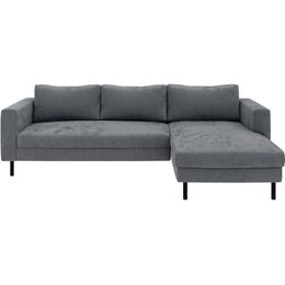 Ecksofa Trendmanufaktur, B:232cm H:81cm T:161cmgrannit grau, Wohnzimmer, Sofas, "Amazing II, wahlw. mit Schlaffunktion & Bettkasten, Fu&szlig; schwarz",