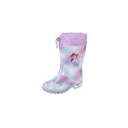 Disney M&auml;dchen Gummistiefel "FROZEN", Gr. 24lila, Synthetik, Schuhe, mit cooler Blinkfunktion