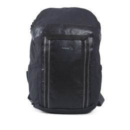 Laptoprucksack 7CLOUDS "Suno 7.1", Damen, Gr. B/H/T: 28cm x 44cm x 16cm, onesize, schwarz, Polyethylen, Tarpaulin, Rucks&auml;cke Laptoprucksack, mit recyceltem PET