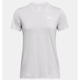 Trainingsshirt Under Armour "TECH SSC- TWIST", Damen, Gr. S, grau, Obermaterial: 100% Polyester, normal, Rundhals, Shirts, Kurzarm-Design, normale Schnittform, Rundhalsausschnitt
