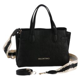 Valentino Handbags Shopper VALENTINO BAGS "SHOPPING PANSY", Damen, Gr. B/H/T: 30cm x 23cm x 14cm, schwarz (nero), Polyurethan, Taschen Shopper, Henkeltasche, Schultertasche, Umh&auml;ngetasche