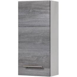 H&auml;ngeschrank Welltime "Trento, verschiedene Ausf&uuml;hrungen und Farben", silber (eiche rauchsilber), B:30cm H:64cm T:20cm, Holzwerkstoff, MDF, Schr&auml;nke, H&auml;ngeschrank, Badm&ouml;bel, Breite 30 cm, 1 T&uuml;r, 2 Einlegeb&ouml;den, Made in Germany