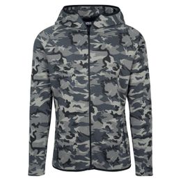 Urban Classics Herren Allwetterjacke "Urban Classics Herren Interlock Camo Zip Jacket"schwarzcamo, Gr. S, mehrfarbig, 60% Baumwolle, 40% Polyester,