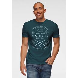 O`Neill T-Shirt O'NEILL "JACK O'NEILL MUIR T-SHIRT", Herren, Gr. XL, alma steel, Obermaterial: 100% Baumwolle, Rundhals, Shirts T-Shirt, normale Passform, sportlicher Stil, aus atmungsaktiver Baumwolle
