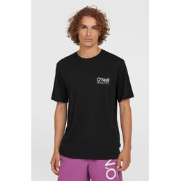 O`Neill T-Shirt O'NEILL "ORIGINAL CALI LOGO T-SHIRT", Herren, Gr. L, schwarz (schwarz out), Obermaterial: 100% Baumwolle, Rundhals, Shirts T-Shirt, sportlicher Stil, vorgezogene Schultern&auml;hte, aus Baumwolljersey