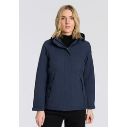 Outdoorjacke Killtec "KOW 37 WMN JCKT", Damen, Gr. 36, blau (nachtblau), Obermaterial: 100% Polyester. Futter: 100% Polyester. Wattierung: 100% Polyester, Jacken Outdoorjacke, mit abnehmbarer Kapuze, mit verschwei&szlig;ten N&auml;hten, mit Taschen