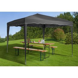 Faltpavillon Konifera, grau, B/H/T: 300cm x 250cm x 300cm, Pavillons, BxT: 300x300 cm, inkl. Tragetasche