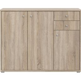 Kommode FORTE "Tempra", braun (sonoma eiche), B:108,8cm H:85,5cm T:34,8cm, Dekorfolie, FSC-zertifizierter Holzwerkstoff, Sideboards, Kommode, Breite 108,8 cm