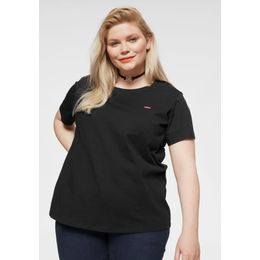 LEVI'S&reg; PLUS T-Shirt LEVI'S PLUS "THE PERFECT TEE", Damen, Gr. XL (46/48), schwarz, Jersey, Obermaterial: 100% Baumwolle, figurumspielend normal, Rundhals, Shirts T-Shirt, Figur umspielend