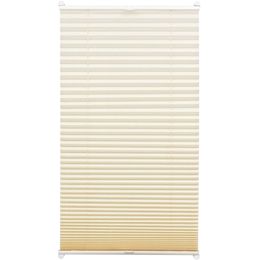 Plissee Gardinia "EASYFIX mit 2 Bedienschienen" Gr. 3, beige (elfenbeinfarben, wei&szlig;), B:65cm H:130cm, Obermaterial: 100% Polyester, Plissees, in der Breite k&uuml;rzbar