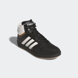Damen Sneaker "HOOPS 4.0 MID", adidas Sportswear, Gr. 42,5core schwarz, cloud wei&szlig;, bronze strata, Synthetik, Schuhe