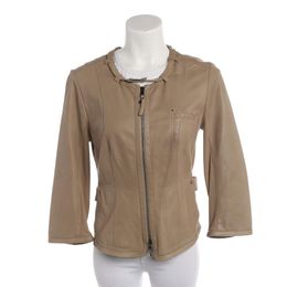 Marc Cain Lederjacke / Ledermantel Damen Gr&ouml;&szlig;e L beige