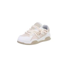 Ital-Design Sneaker Damen Gr&ouml;&szlig;e 41 sand / wei&szlig;