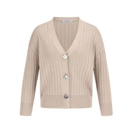Peter Hahn - Cardigan aus 100% SUPIMA -Baumwolle, beige, Gr. 36 / S - Baumwolle