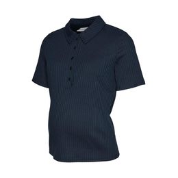 MAMALICIOUS Umstand Poloshirt 'MLPELLA LIA' Damen Gr&ouml;&szlig;e XXL navy