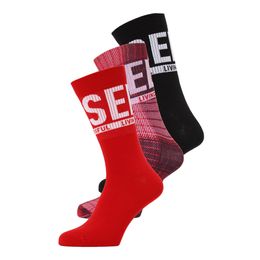 Diesel Socken Herren Gr&ouml;&szlig;e L rot / weinrot / schwarz / wei&szlig;