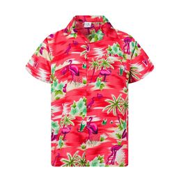 King Kameha Shirt 'Flamingos' male Red size XL