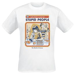 Steven Rhodes A Cure For Stupid People T-Shirt wei&szlig; in 4XL POF - Gildan Softstyle white