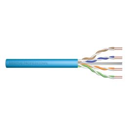 Digitus CAT 6A U-UTP Installationskabel, 500 MHz Dca (EN 50575), AWG 23/1, 305 m Trommel,Sx, Blau