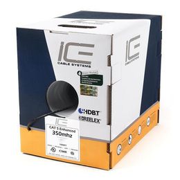 ICE Cable - Cat.5e Kabel, 350MHz, UTP, 24AWG, SBC, HDBaseT, 305m Pulloutbox, Farbe: gr&uuml;n