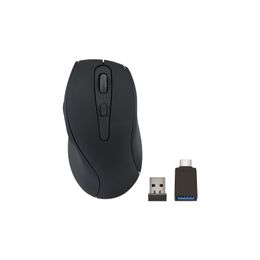 Speed-Link SPEEDLINK AXON Silent & Antibacterial Rechargeable Mouse - Wireless, USB-A/-C, rubber-black