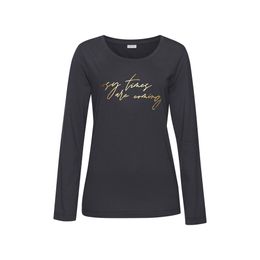 Lascana Schlafshirt Damen Gr&ouml;&szlig;e M gold / anthrazit