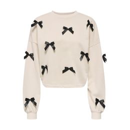 Only Sweatshirt 'ONLJEDEITE' Damen Gr&ouml;&szlig;e S beige / schwarz