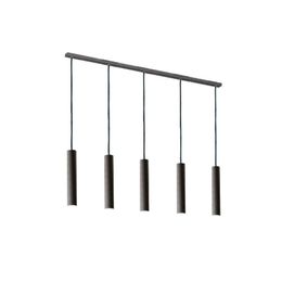 ARGON H&auml;ngeleuchte Brenta, anthrazit, Stahl L&auml;nge 110 cm 5-flammig