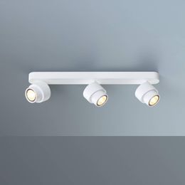 Escale LED-Strahler BRUSH, wei&szlig;, 50 cm, 3-flg. Metall, dim, 2.700 K