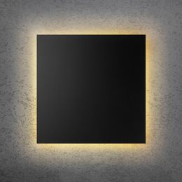 Escale LED-Wandleuchte BLADE Q, schwarz, 44 x 44 cm, Metall dimmbar