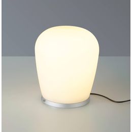 BOPP LED-Tischlampe Cara, aluminiumfarben, &Oslash; 18 cm, Glas