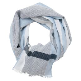 Schal Casamoda "Casamoda Schal gestreift", Damen, blau (hellblau), 100% Baumwolle, Modet&uuml;cher Schal