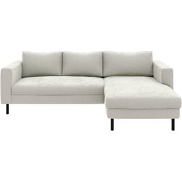 Ecksofa Trendmanufaktur, B:232cm H:81cm T:161cmwollwei&szlig;, Sofas, "Amazing II, wahlw. mit Schlaffunktion & Bettkasten, Fu&szlig; schwarz", Recamiere