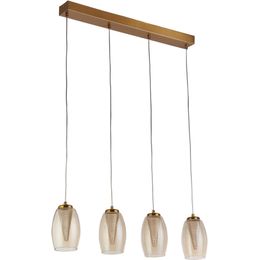 Searchlight LED-H&auml;ngeleuchte "H&auml;ngeleuchte Cyclone, 4-flammig", braun (bronze), 4, 1 Stk., Leuchten, Stalaktit-Optik