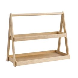 Etagere APS "2-stufig -VALO-", eichenholz, B:26,5cm H:44,5cm L:55,5cm, Massivholz, Servierplatten, Etagere, ge&ouml;lte, 2-stufige eichenholz Etag&egrave;re im GN Ma&szlig;