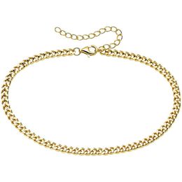 Fu&szlig;kette "Schmuck Geschenk Silber 925 Panzerfusskettechen", gold (gelbgoldfarben), ANISTON JEWELRY & WATCHES, Fu&szlig;ketten, Damen, Silber 925 (Sterlingsilber)