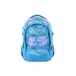 Schulrucksack 2be, Kinder, Gr. B/H/T: 23cm, blau (t&uuml;rkis), Kunstfaser, Rucks&auml;cke Schulrucksack, mit reflektierenden Elementen